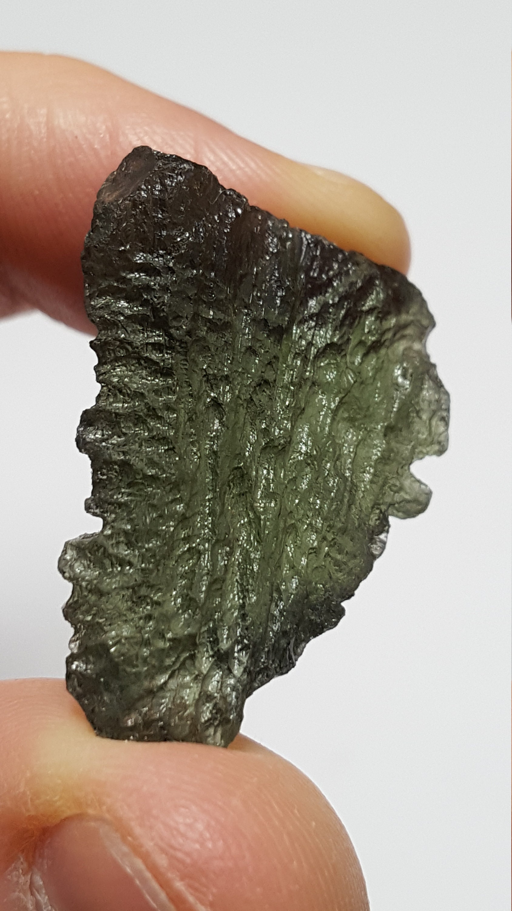 Moldavite- Czech Republic- Nice Tektite- Excellent Color and Texture- 6 ...