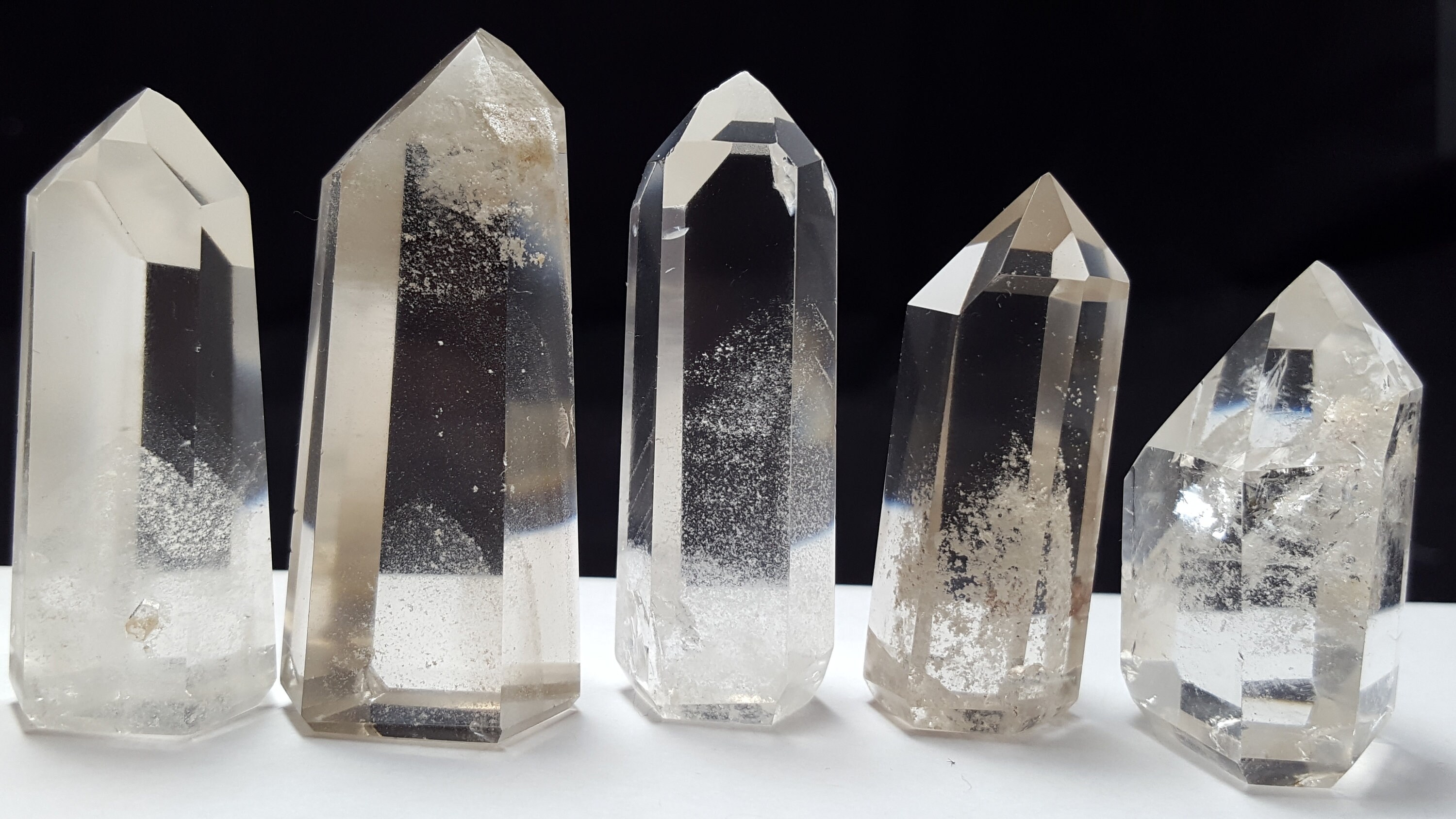 6 Piece Parcel of Small Polished Quartz Crystals from Brazil with ...