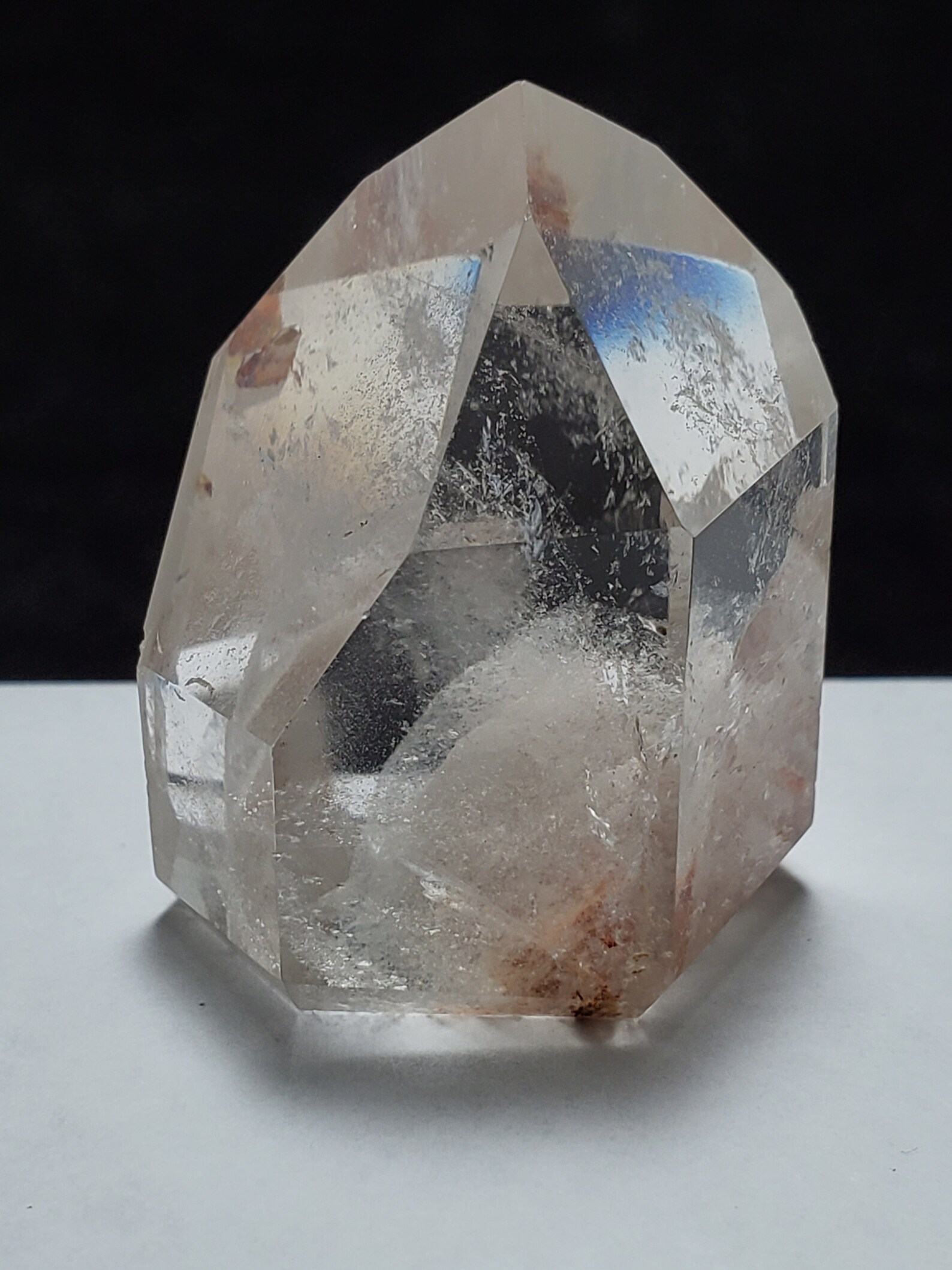 Small Polished Quartz Crystal From Brazil With Chlorite Phantoms- Fully ...