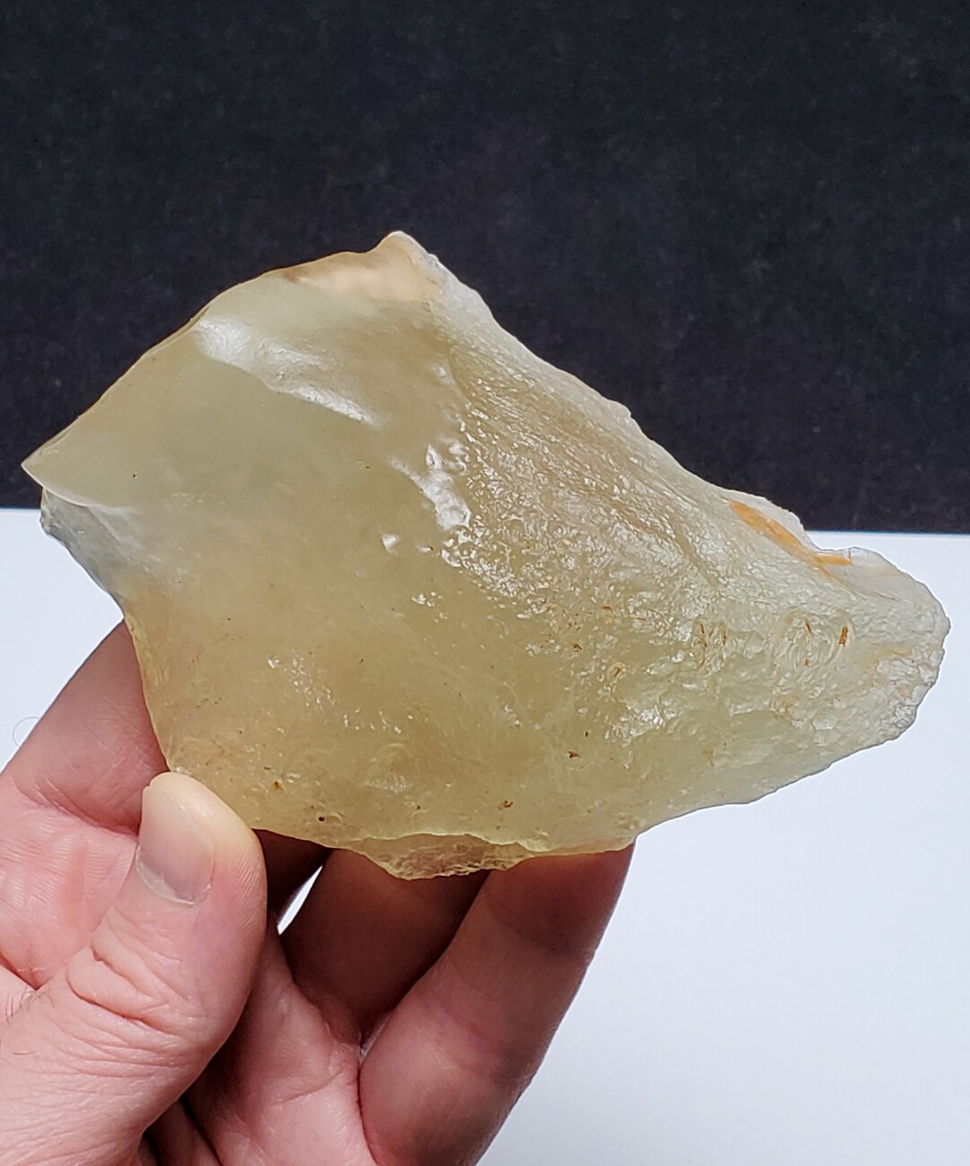 Huge Libyan Desert Glass Impactite, Tektite- 270.5 Gram Museum Quality ...