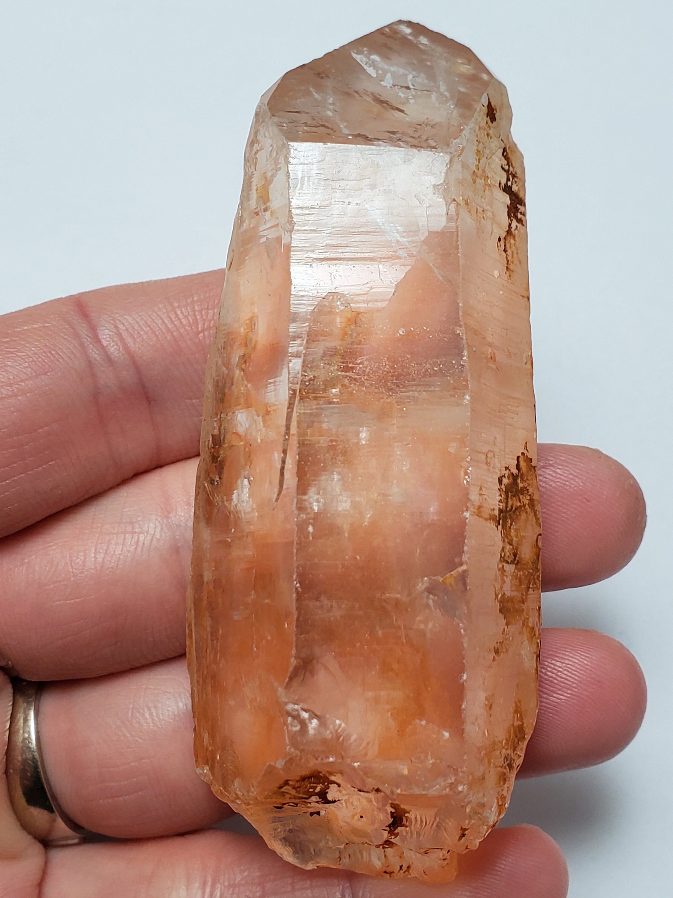 Quartz Crystal Light Tangerine Hue- Brazil- Bargain Price- Unique ...
