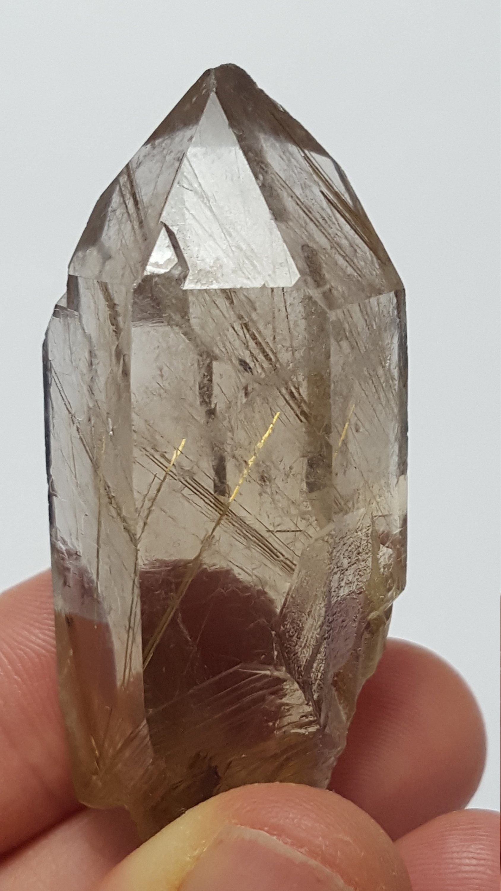 Smokey Cathedral Quartz Crystal with Rutile Inclusions from Brazil- All ...