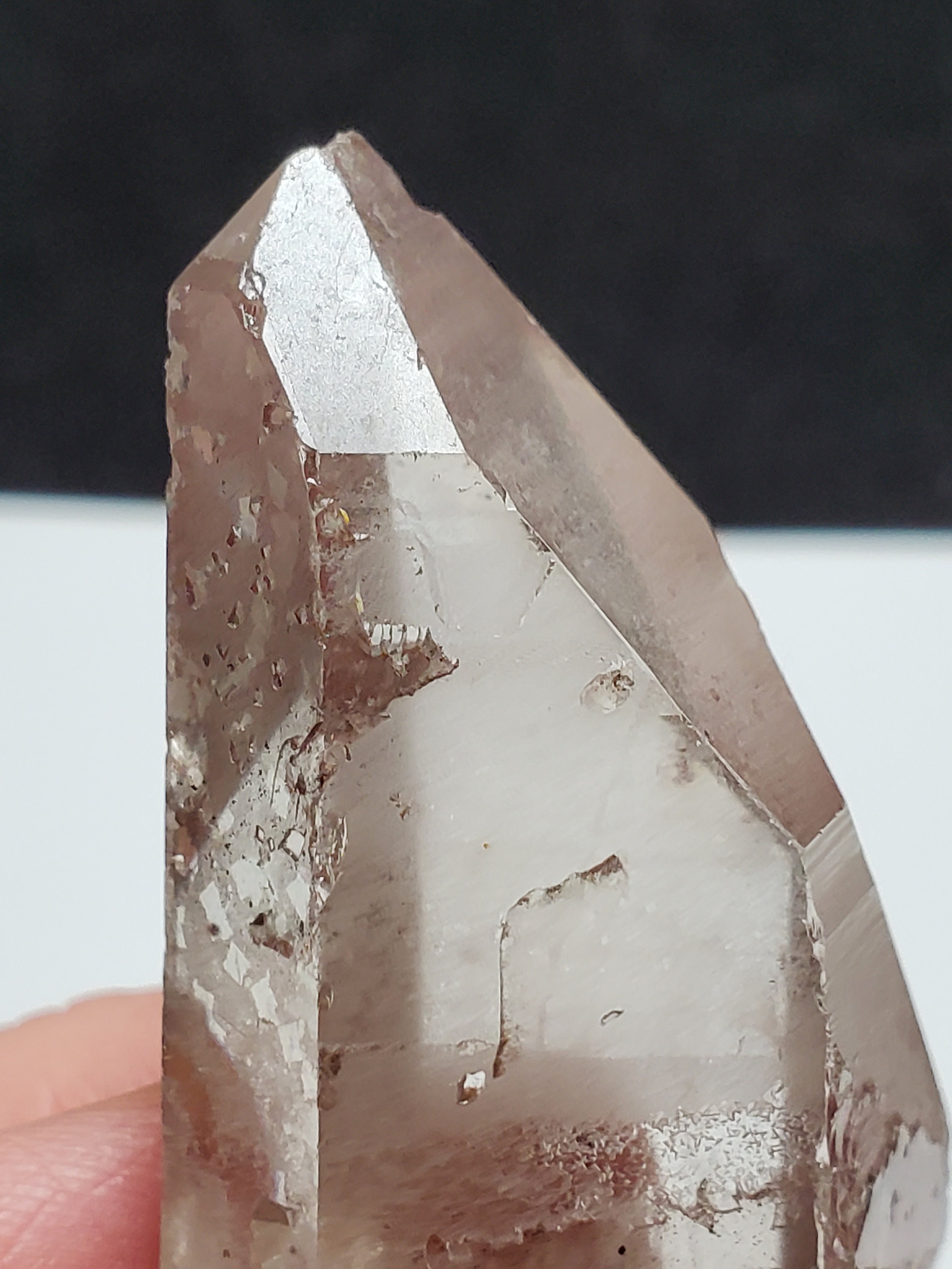 Etched Quartz Crystal 'Cube Codex', Serra Do Cabral, Brazil- Strawberry ...