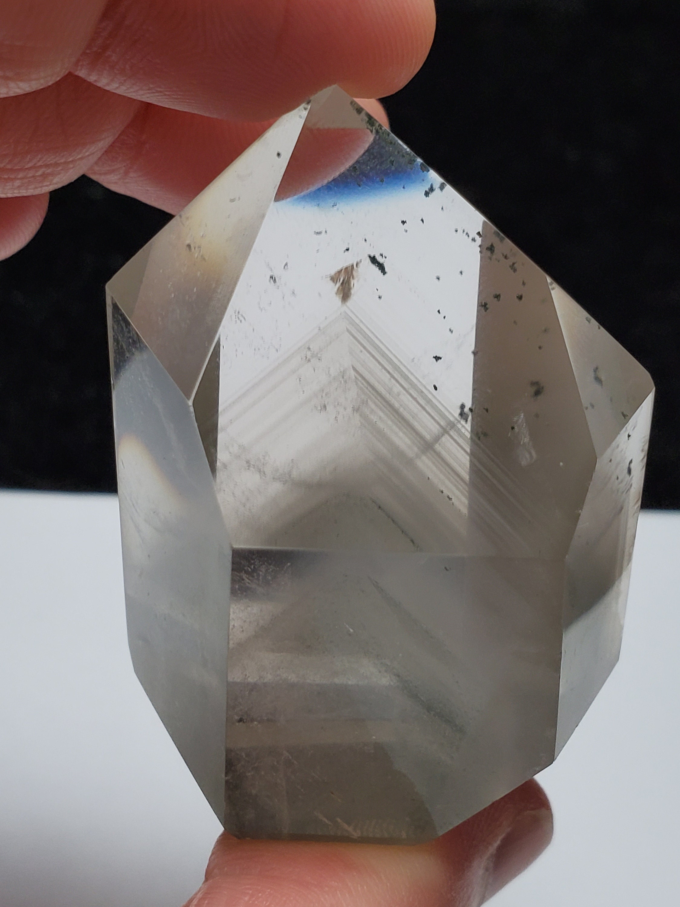 Large Polished Phantom Quartz Crystal from Brazil- Various Mineral ...