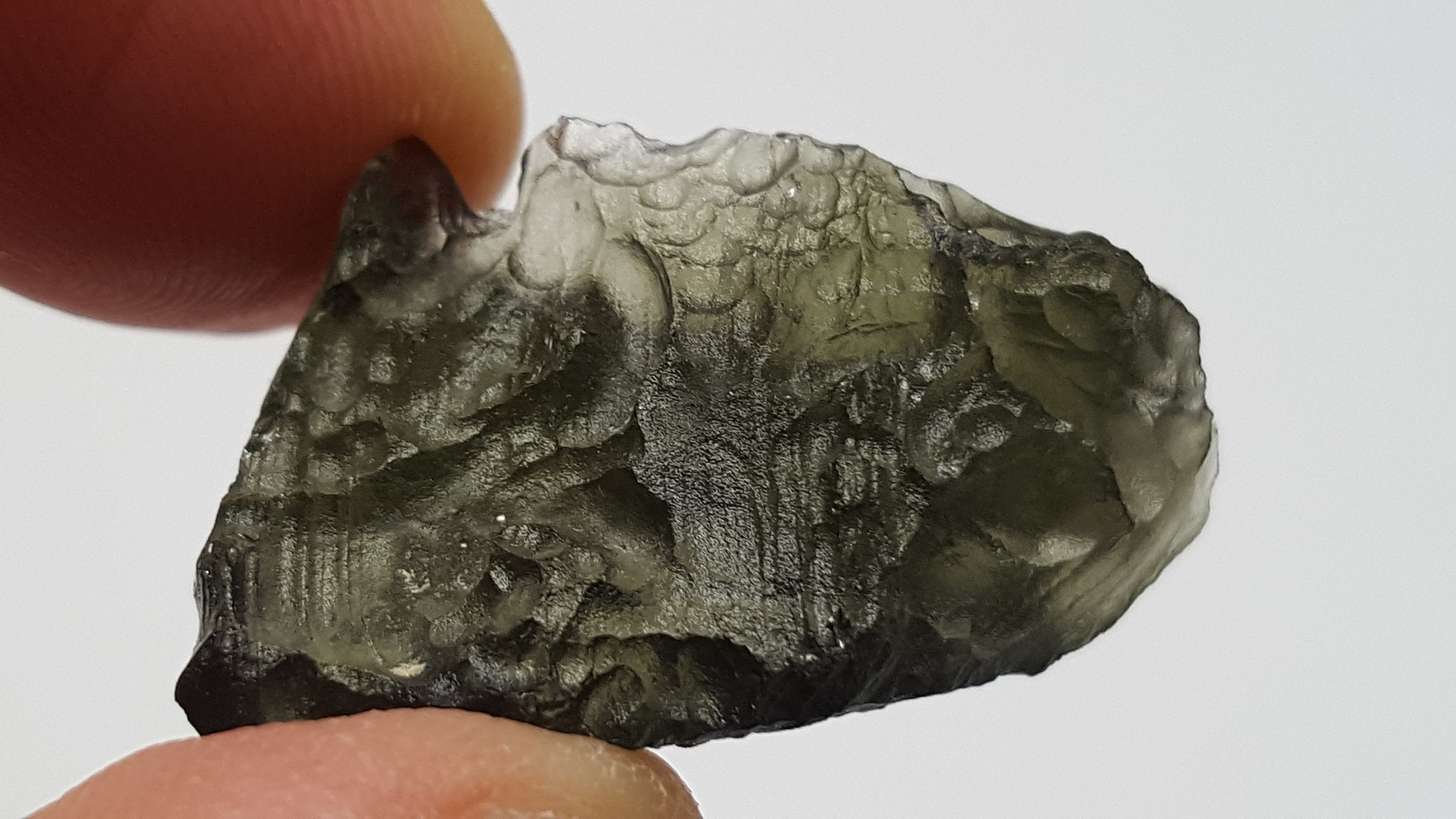 Moldavite- Czech Republic- Nice Tektite- Excellent Color and Texture- 4 ...