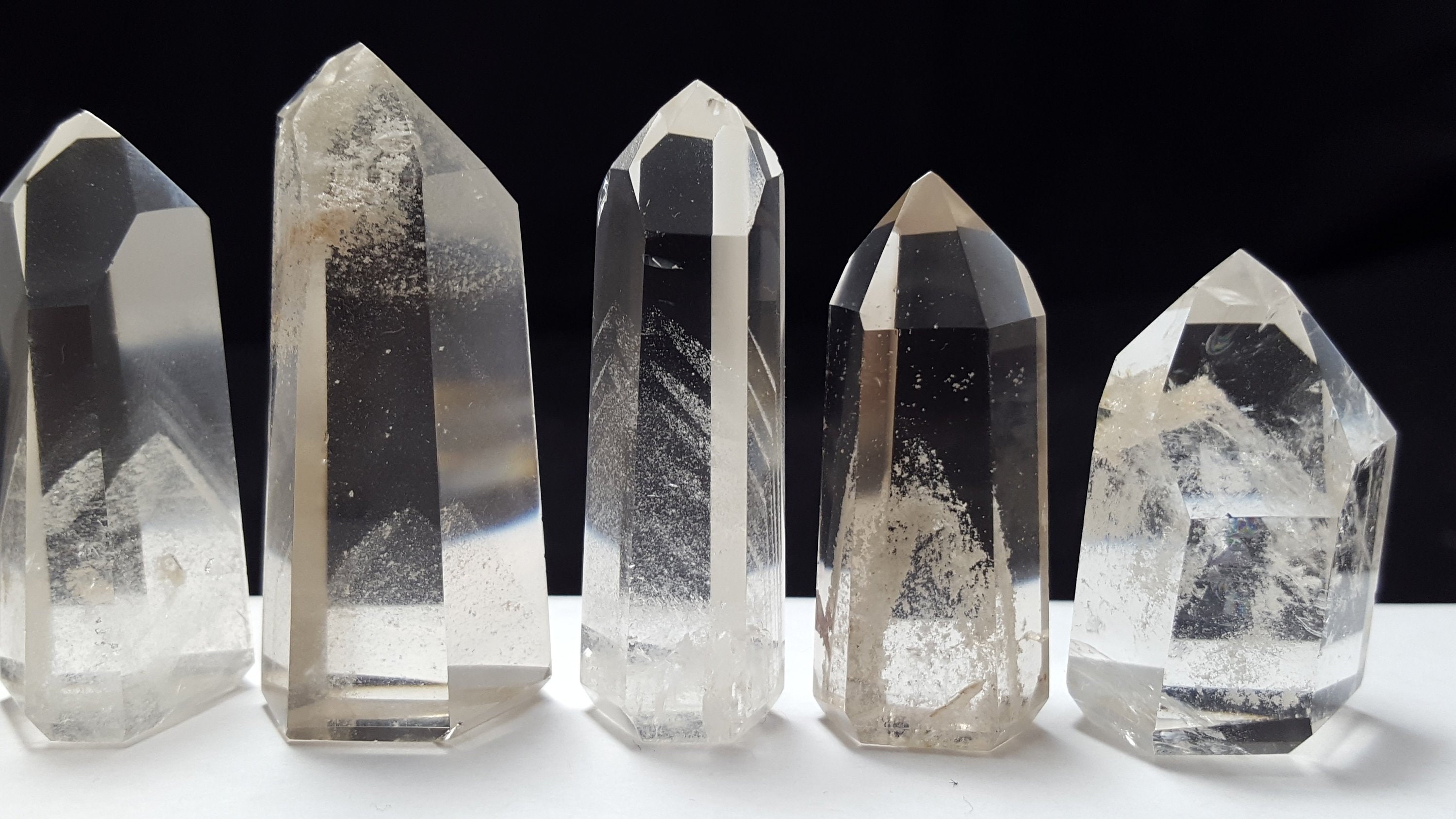 6 Piece Parcel of Small Polished Quartz Crystals from Brazil with ...