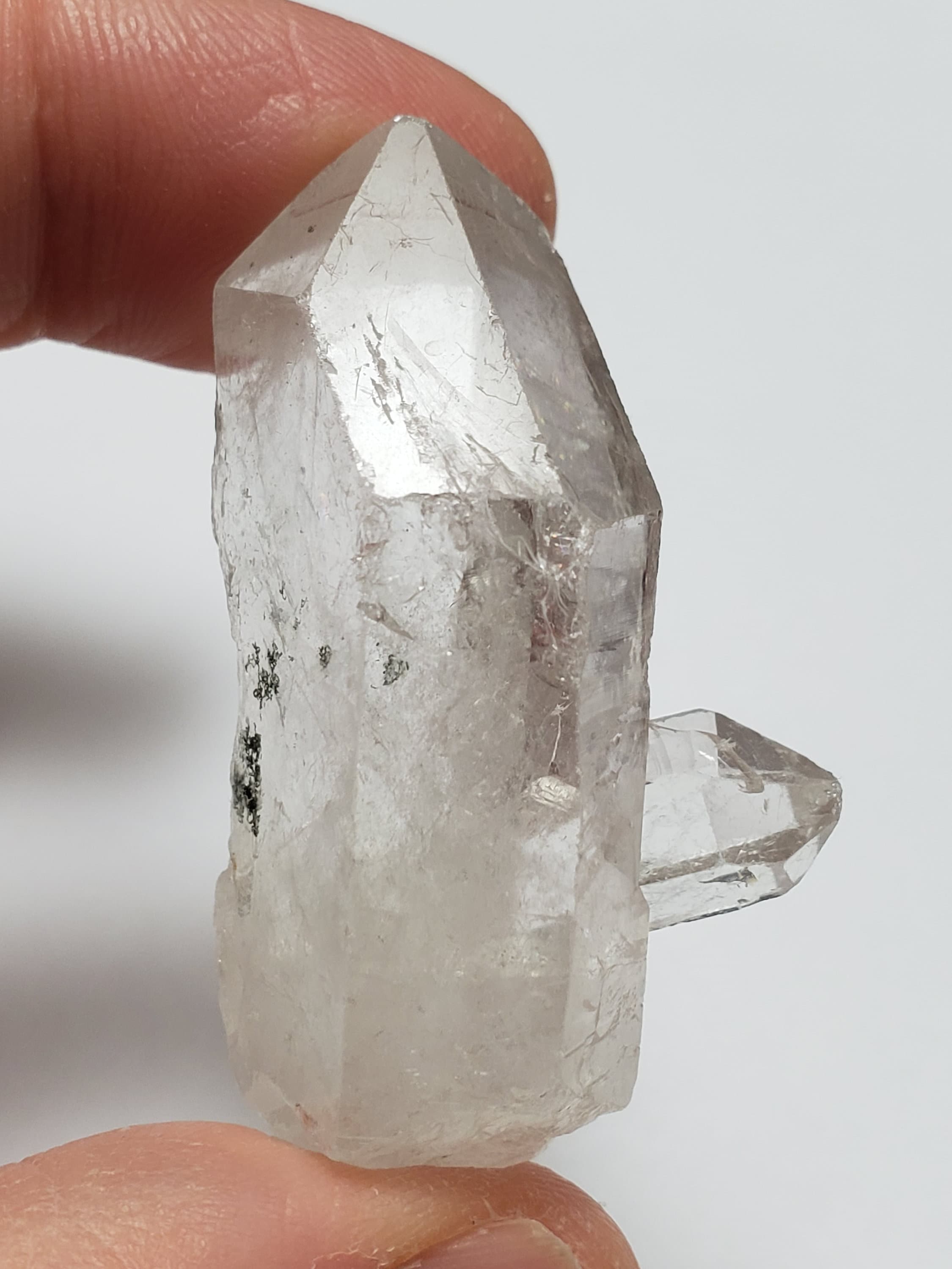 Unpolished 'Garden/ Shaman' Quartz Crystal with Excellent Mineral ...