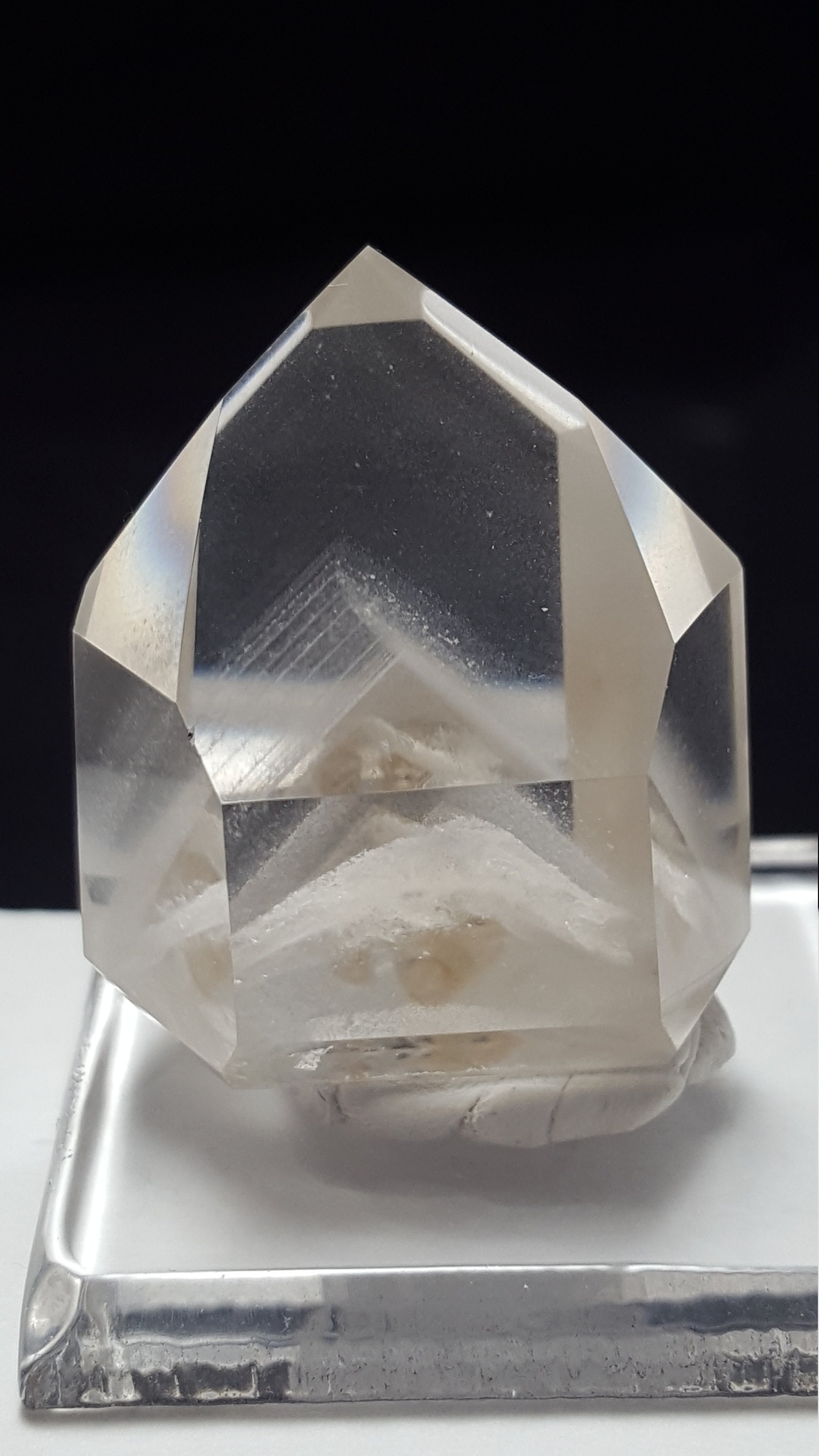 Small Polished Quartz Crystal from Brazil with Chlorite Phantoms- Fully ...