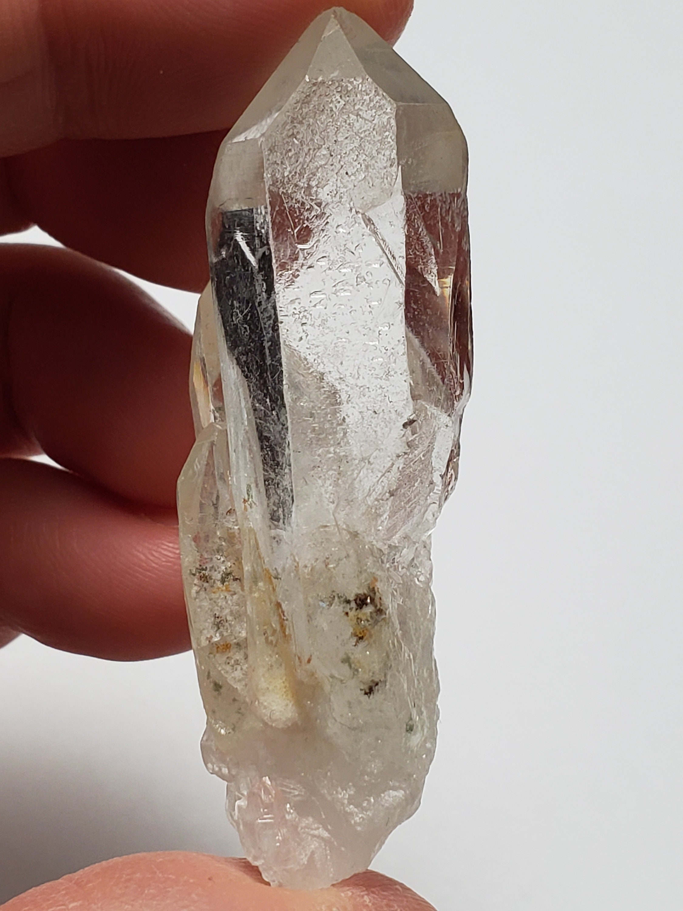 Unpolished 'Garden/ Shaman' Quartz Crystal with Excellent Mineral ...