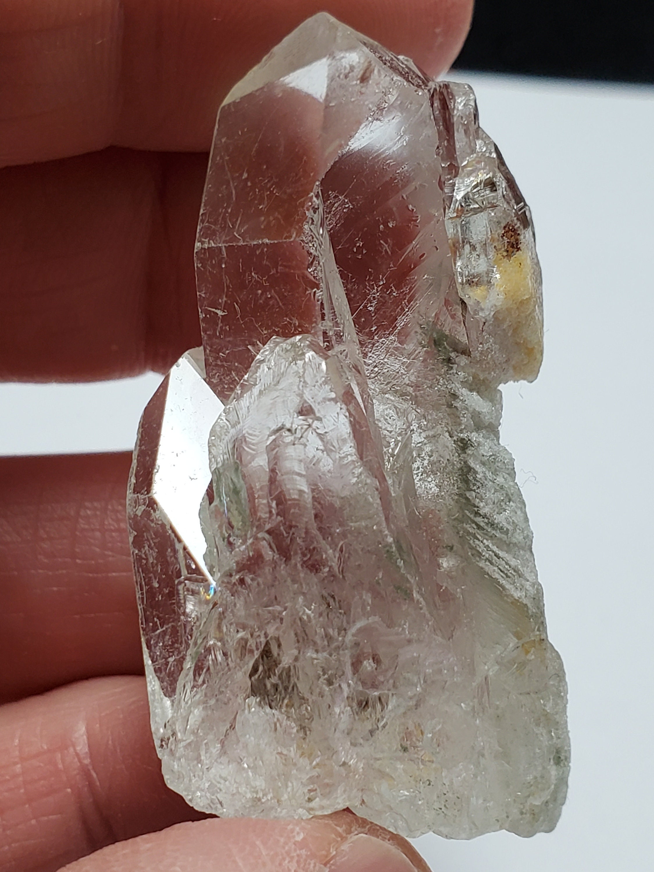 Unpolished 'Garden/ Shaman' Quartz Crystal with Excellent Mineral ...