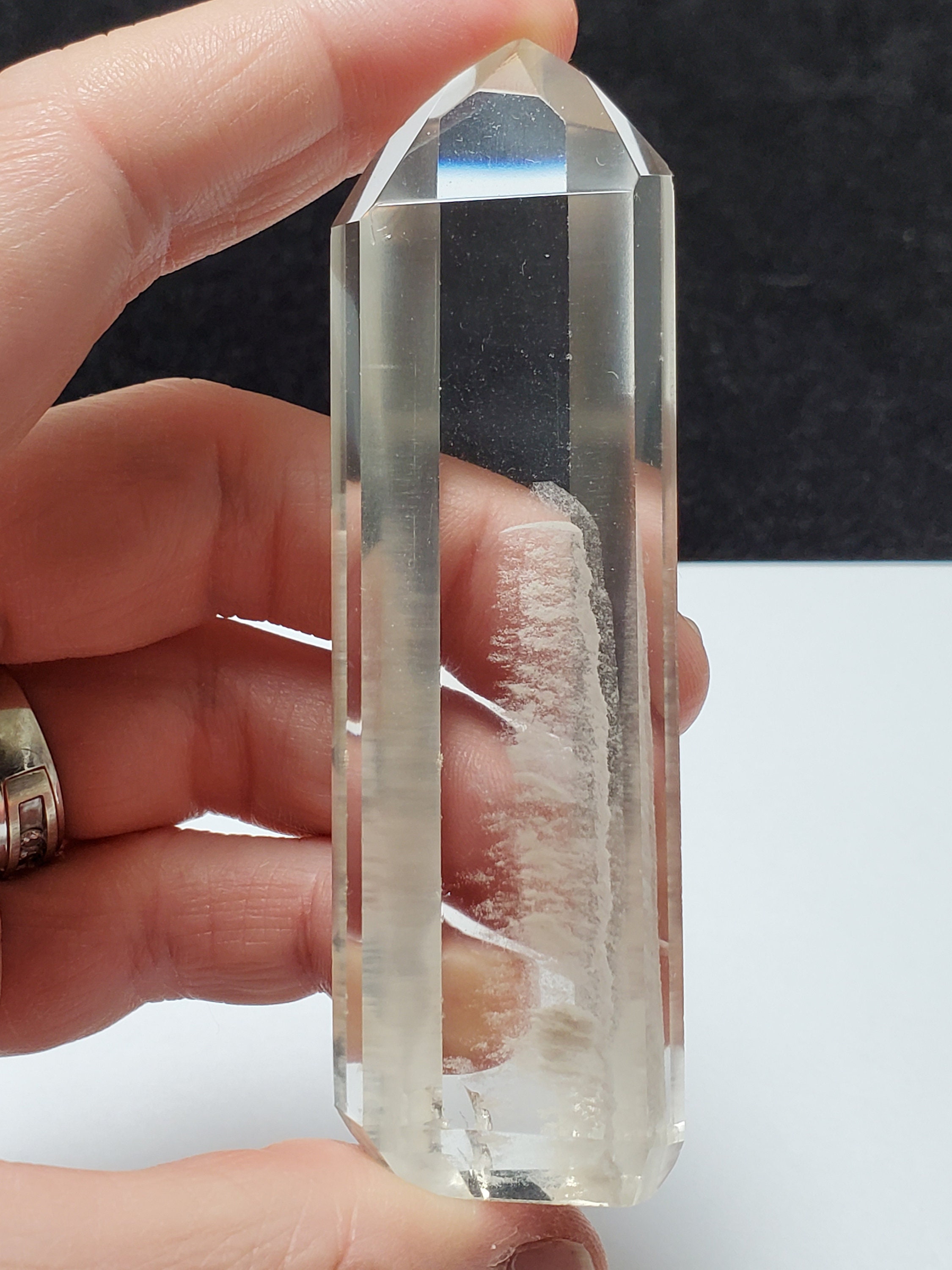 Large Polished Phantom Quartz Crystal from Brazil- Various Mineral ...