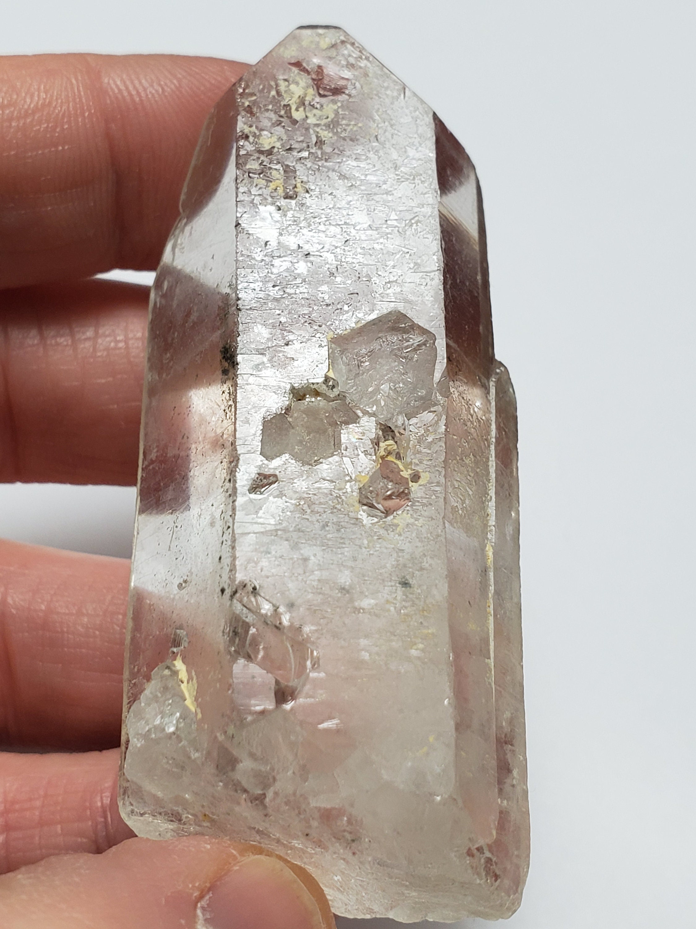 Unpolished 'Garden/ Shaman' Quartz Crystal with Excellent Mineral ...