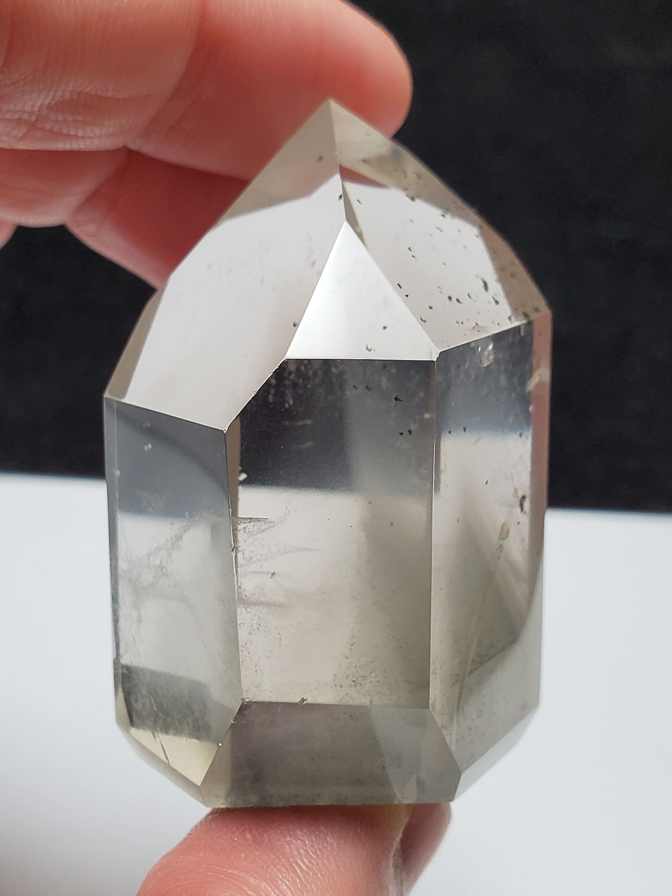 Large Polished Phantom Quartz Crystal from Brazil- Various Mineral ...