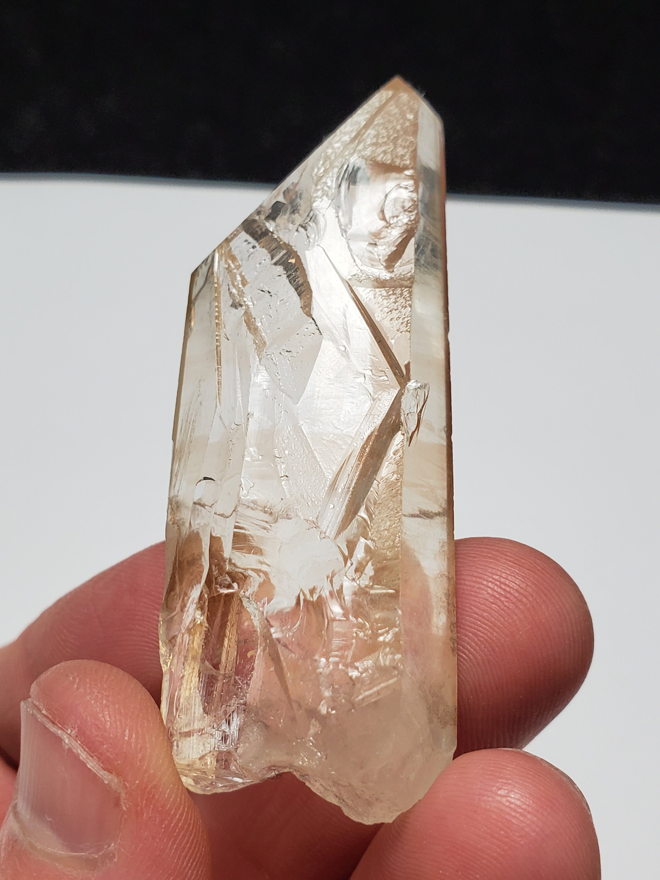 Starbrary Quartz Crystal Light Tangerose Hue- Brazil- Unique Formations ...