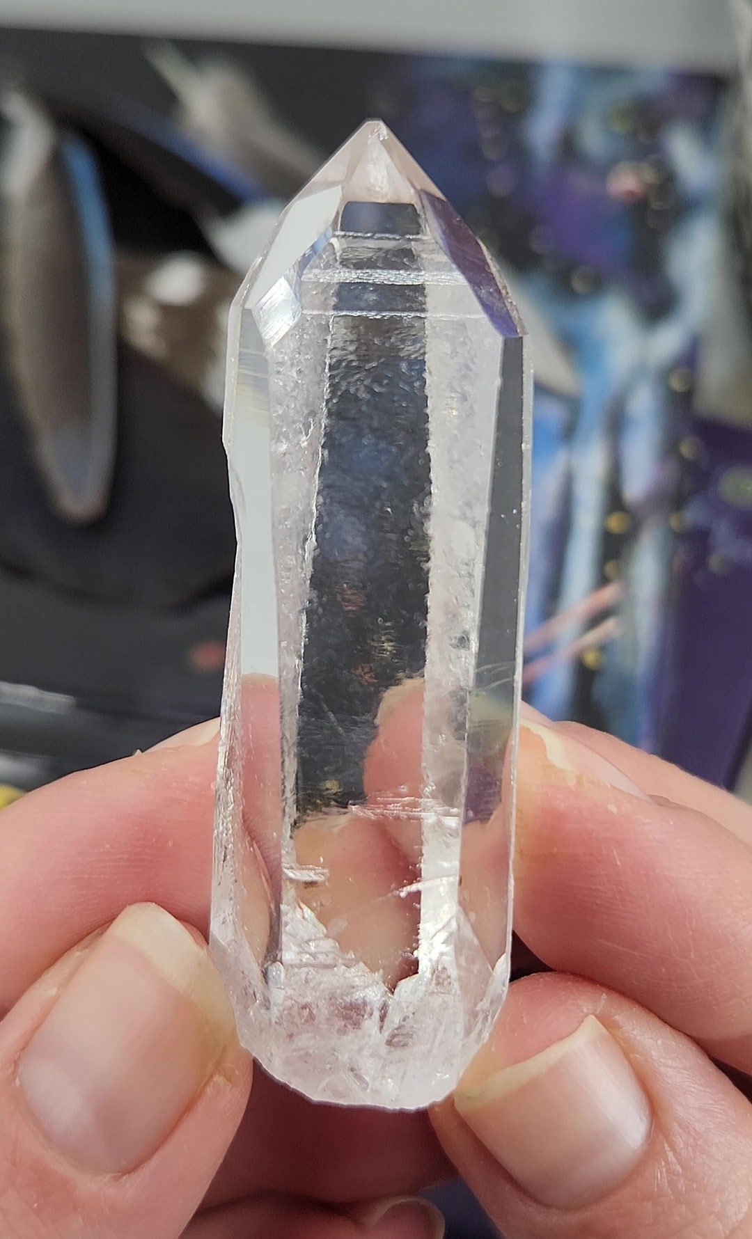 Optical Starbrary Quartz Crystal- 6.7 Cm Long- Corinto, Brazil- Stair ...