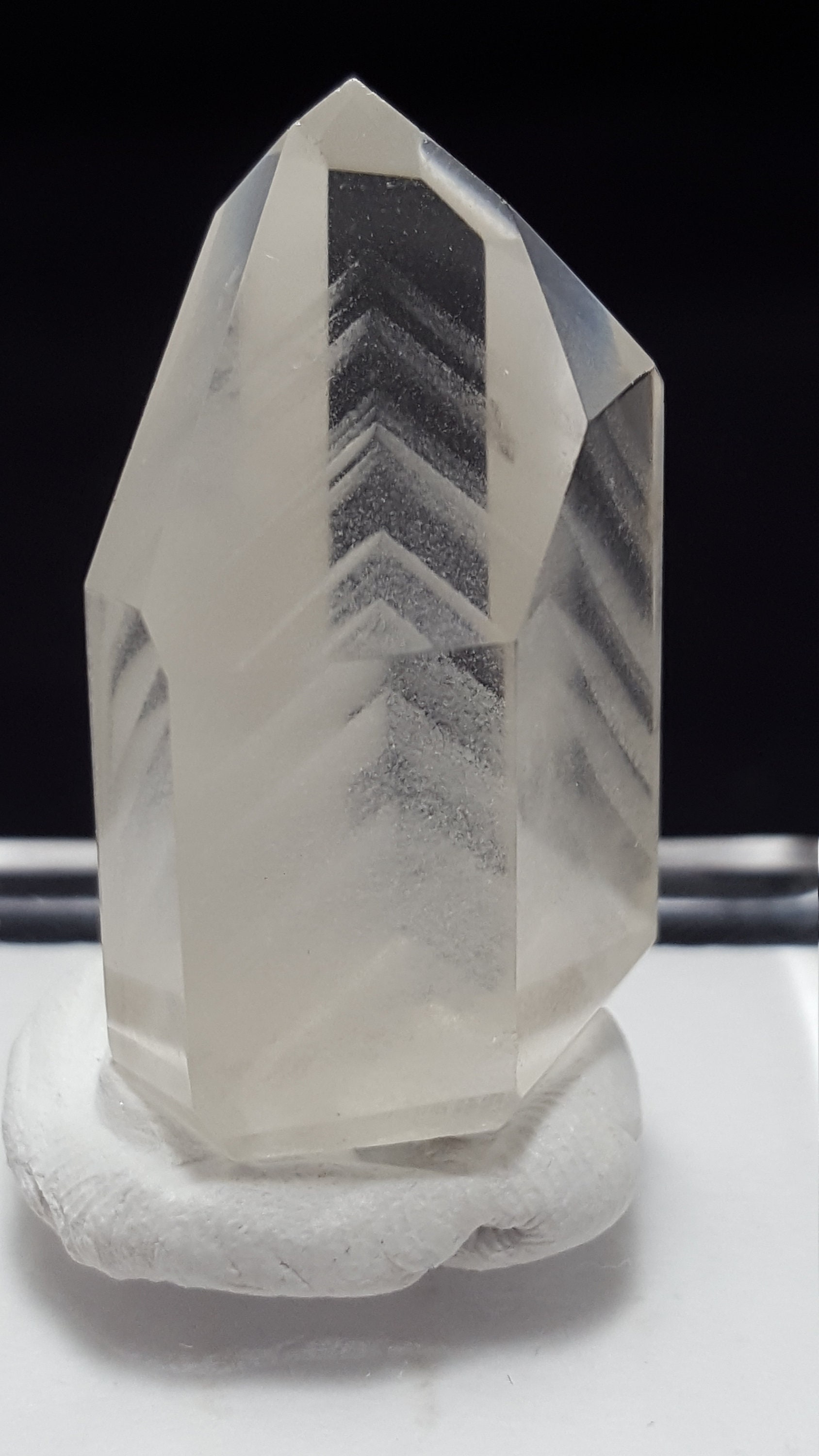 Small Polished Quartz Crystal from Brazil with Chlorite Phantoms- Fully ...