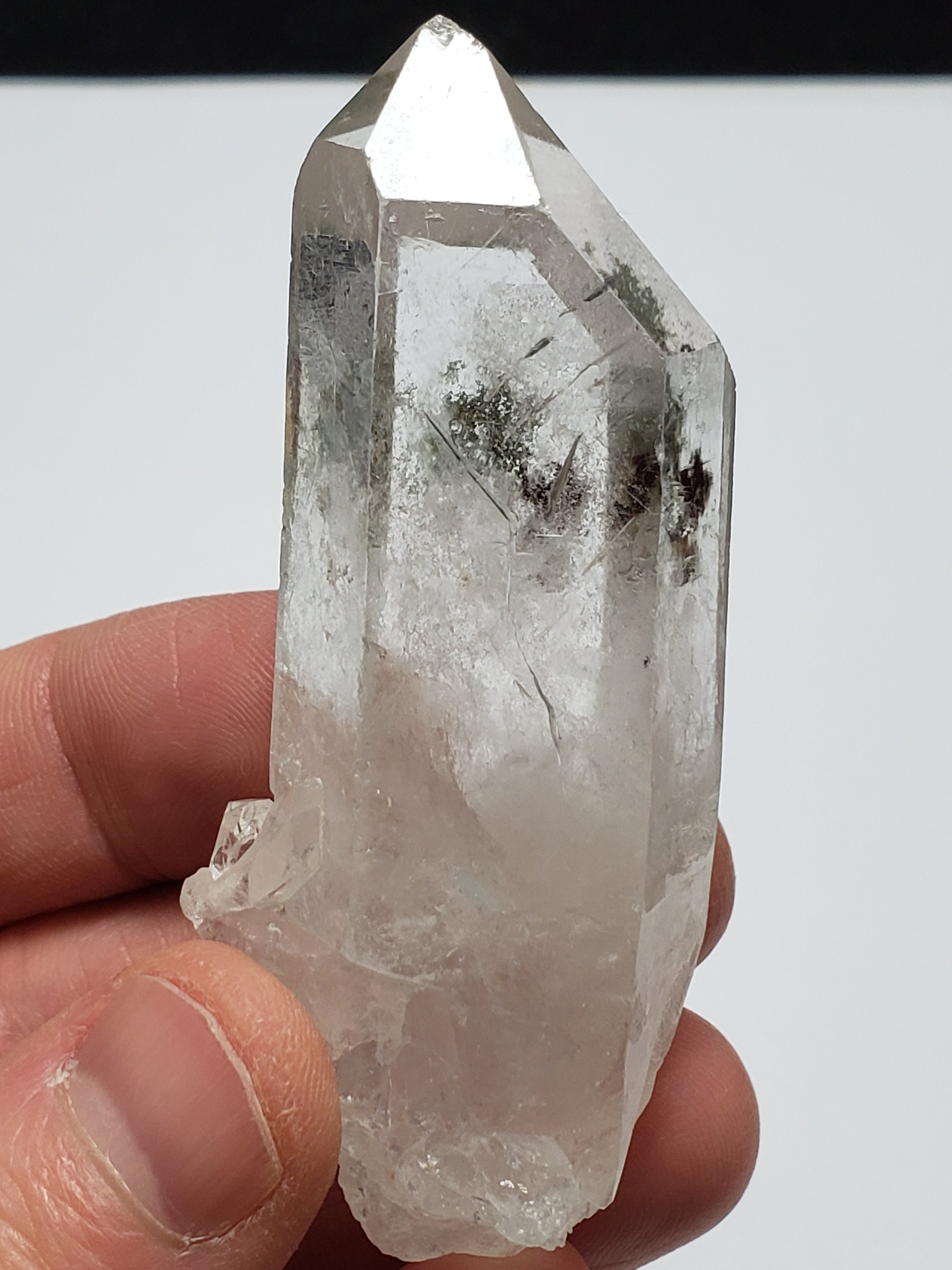 Unpolished 'Garden/ Shaman' Quartz Crystal with Excellent Mineral ...