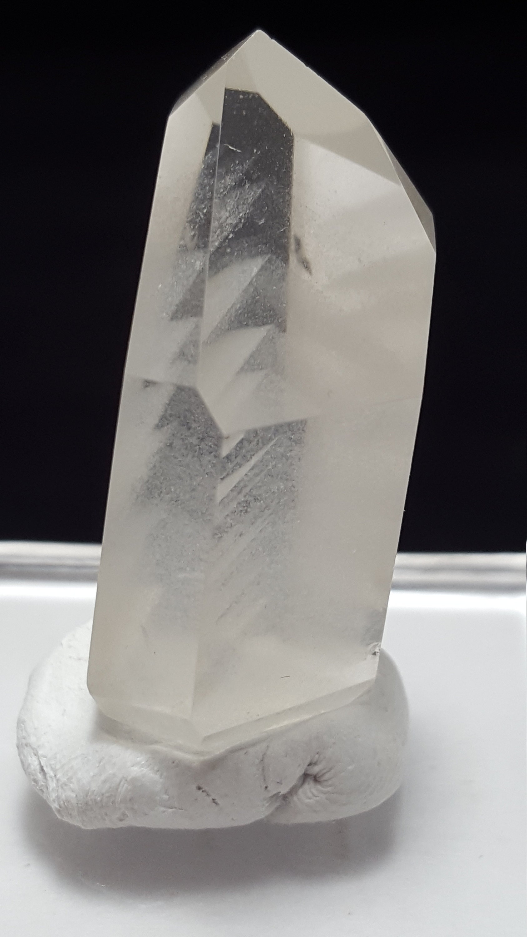 Small Polished Quartz Crystal from Brazil with Chlorite Phantoms- Fully ...