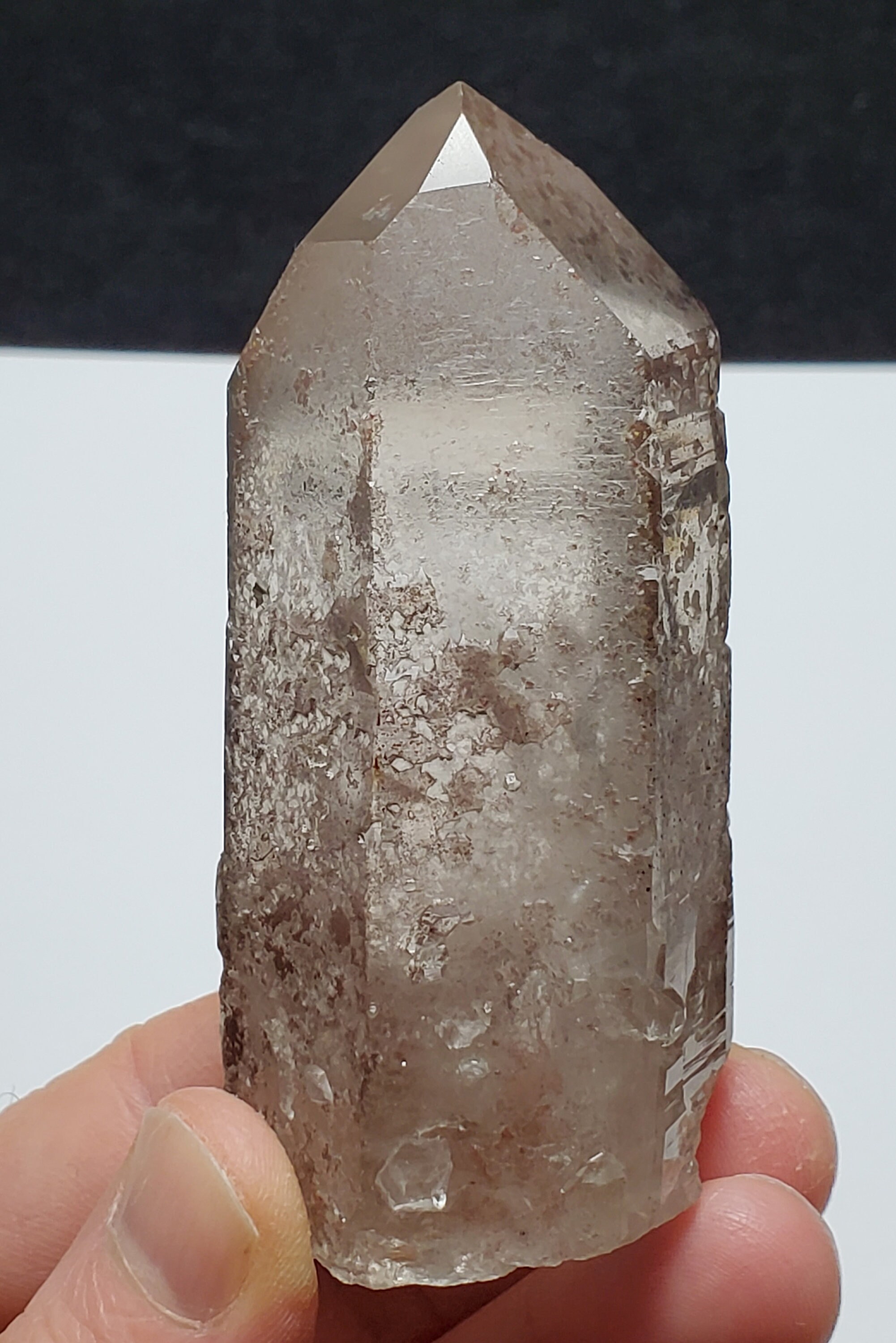 Etched Quartz 'Cube Codex' Crystal, Serra Do Cabral, Brazil- Strawberry ...