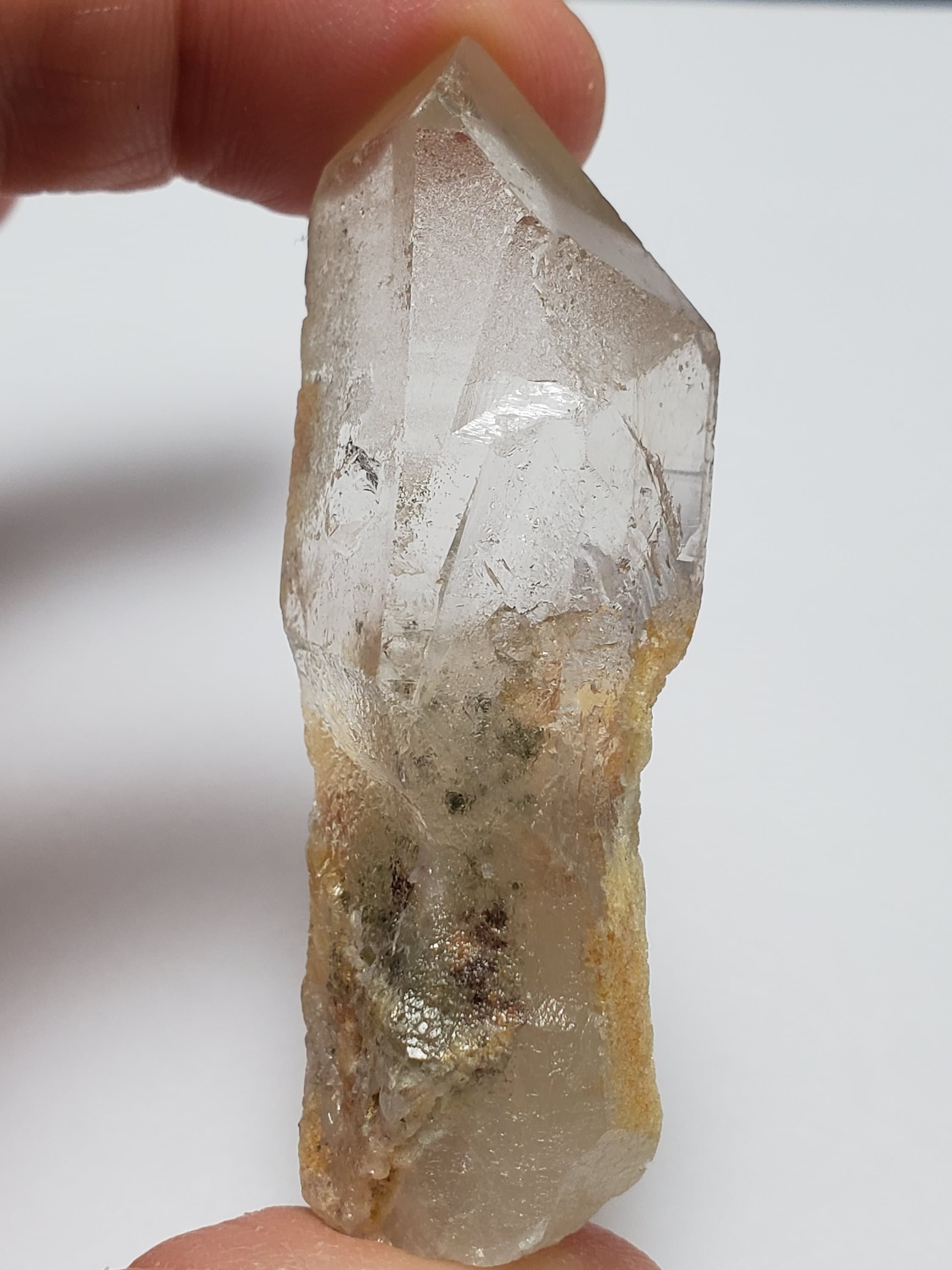 Unpolished 'Garden/ Shaman' Quartz Crystal with Excellent Mineral ...