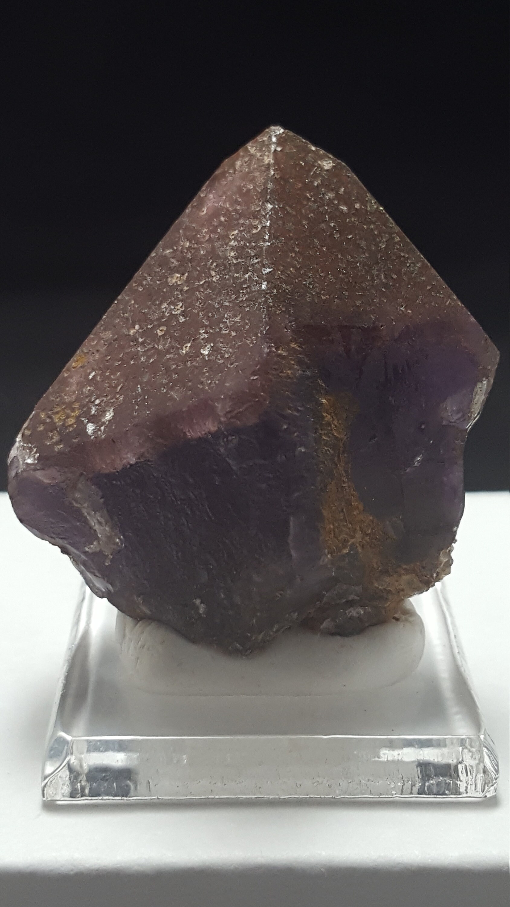 Red Cap Amethyst Quartz Crystal from Thunder Bay Ontario... Hematite ...
