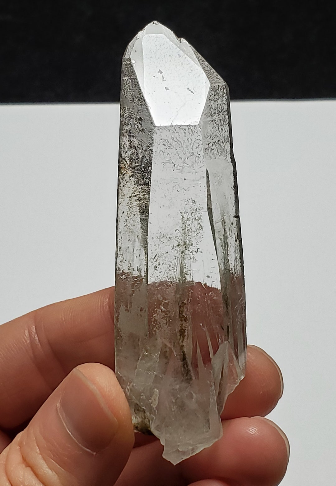 Phantom Chlorite Starbrary Quartz Crystal- 8 Cm Long- Corinto, Brazil ...