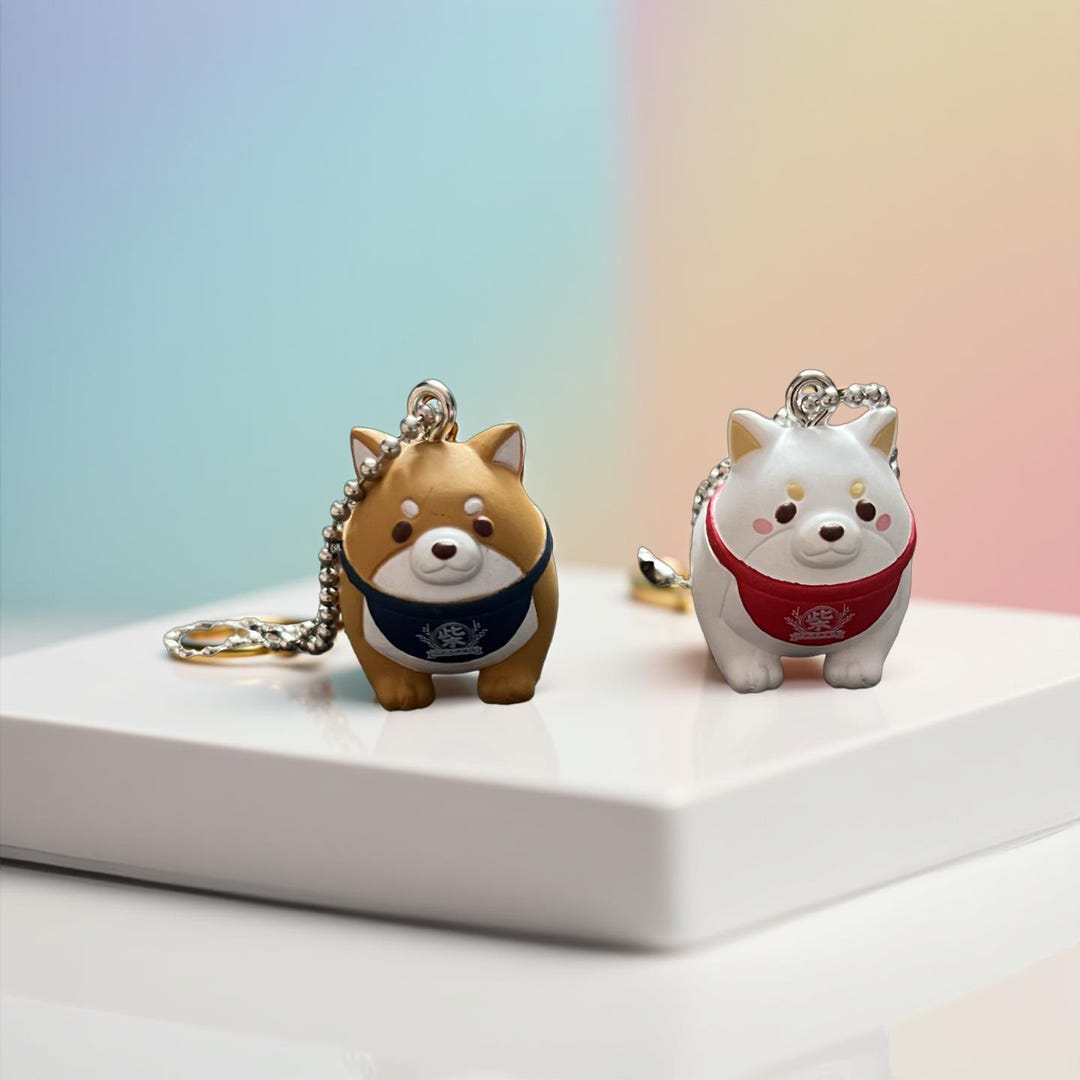 Shiba Inu Keychain Set - Etsy