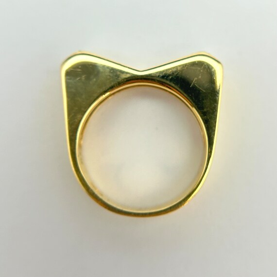 Vintage stackable concave channel set diamond band wi… - Gem