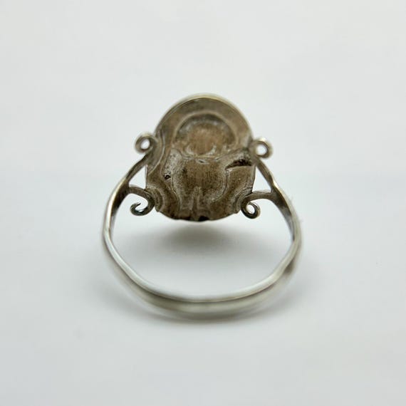 Unique and vintage sterling silver”dumpling” ring - Gem