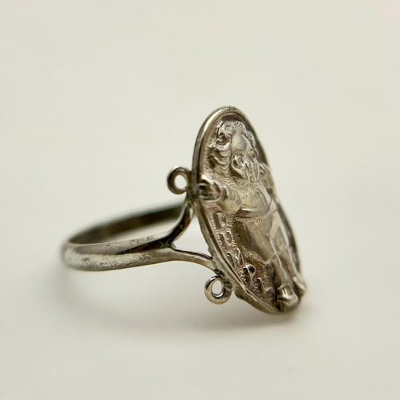 Unique and vintage sterling silver”dumpling” ring - Gem