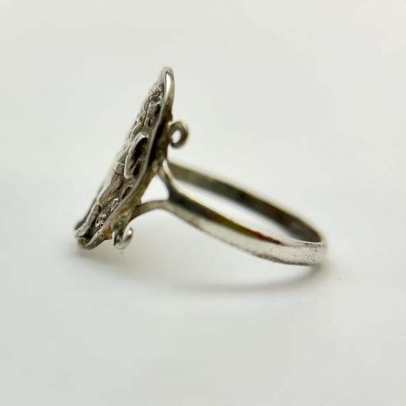 Unique and vintage sterling silver”dumpling” ring - Gem