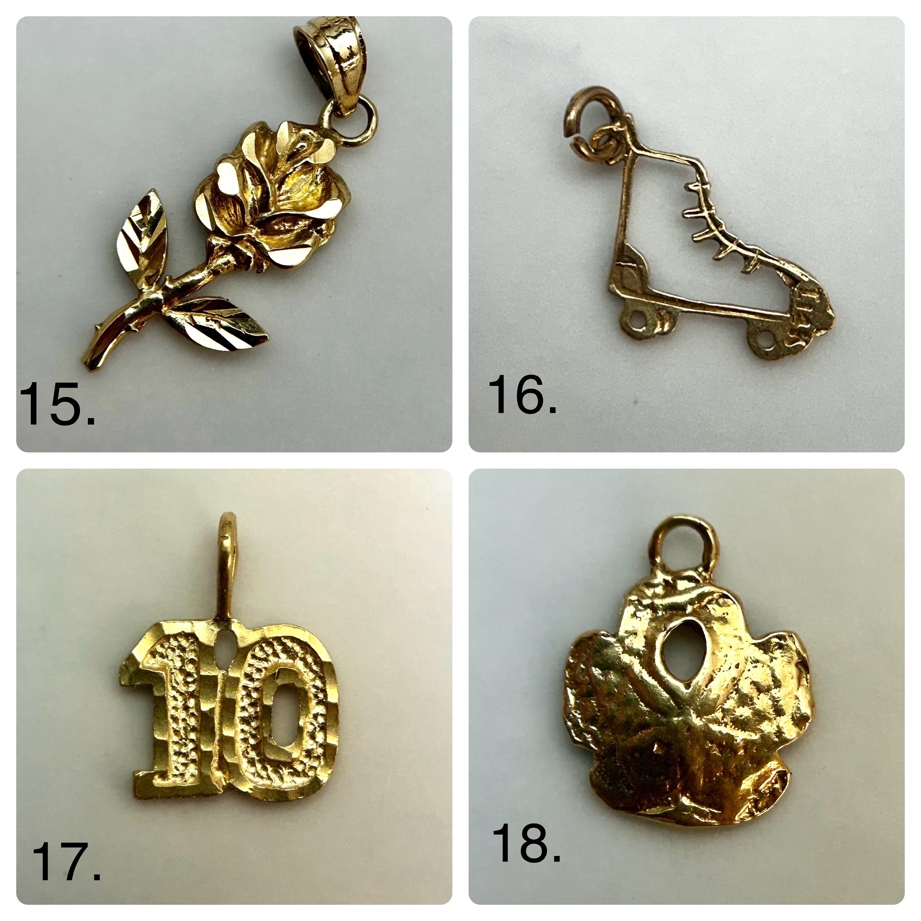 Assorted Vintage Solid Gold Charms and Pendants, Great for Charm ...