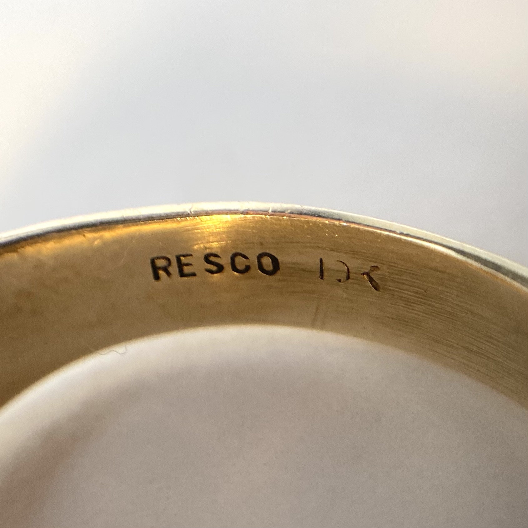 Vintage Designer Mid-century East to West Red Stone Ring in 10k Yellow ...