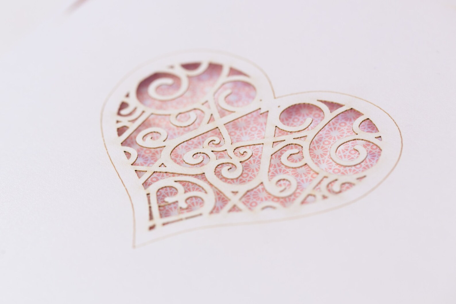 Laser Cut Wedding Invitation With Heart Motif _ Available in - Etsy