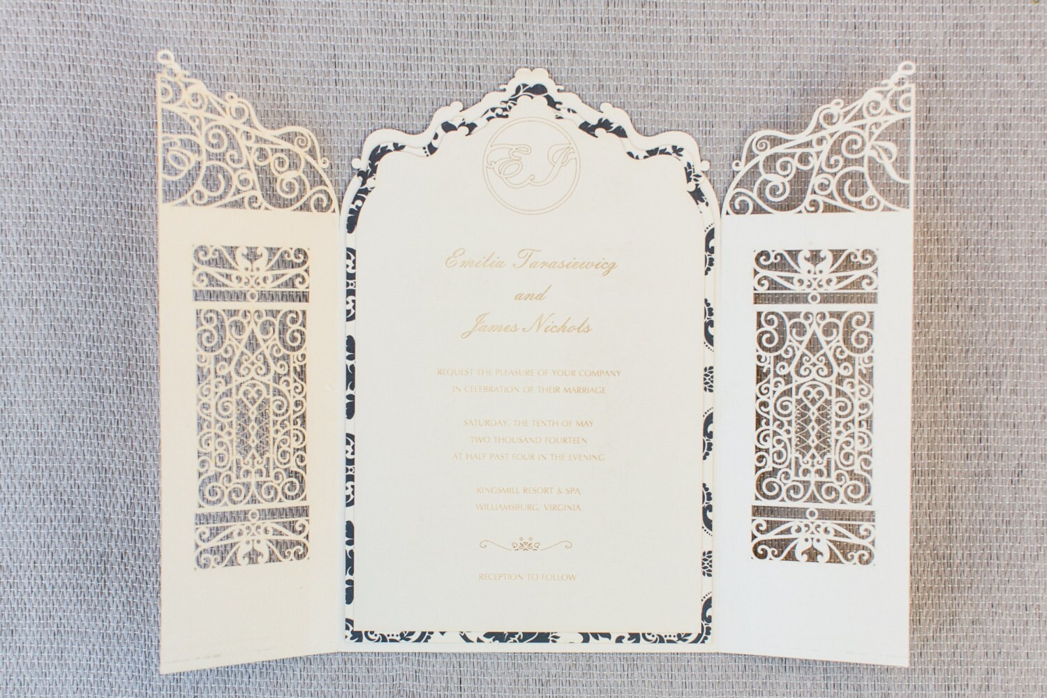 Romantic Gate Wedding Invitation Card Unique Wedding | Etsy