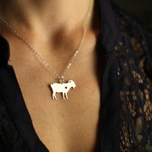Goat Necklace Personalized Pet Goat Charm • Billy Goat Jewelry • Farm ...