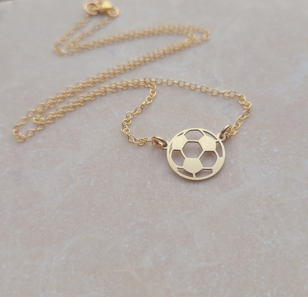 Soccer Necklace • Soccer Ball Charm Jewelry • Dainty Soccer Team Gift ...