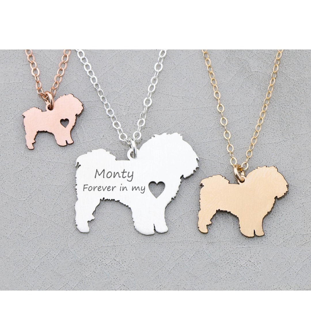 Custom Maltese Dog Necklace: Sterling Silver Pet Memorial Jewelry - Etsy