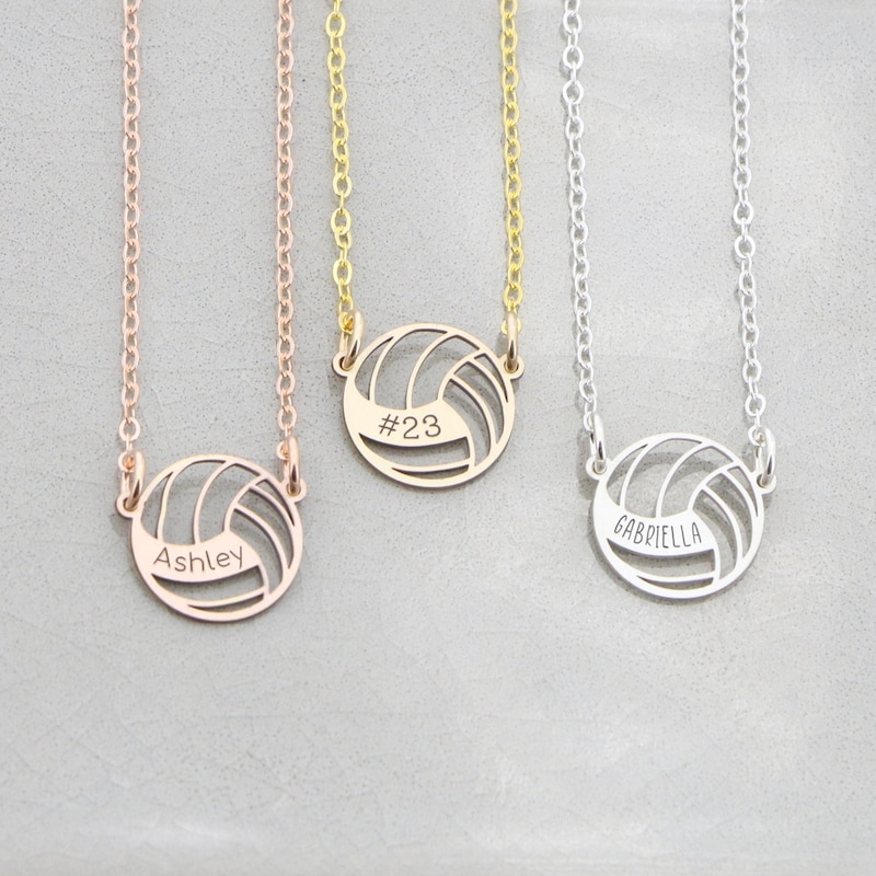 Volleyball Necklace - Etsy