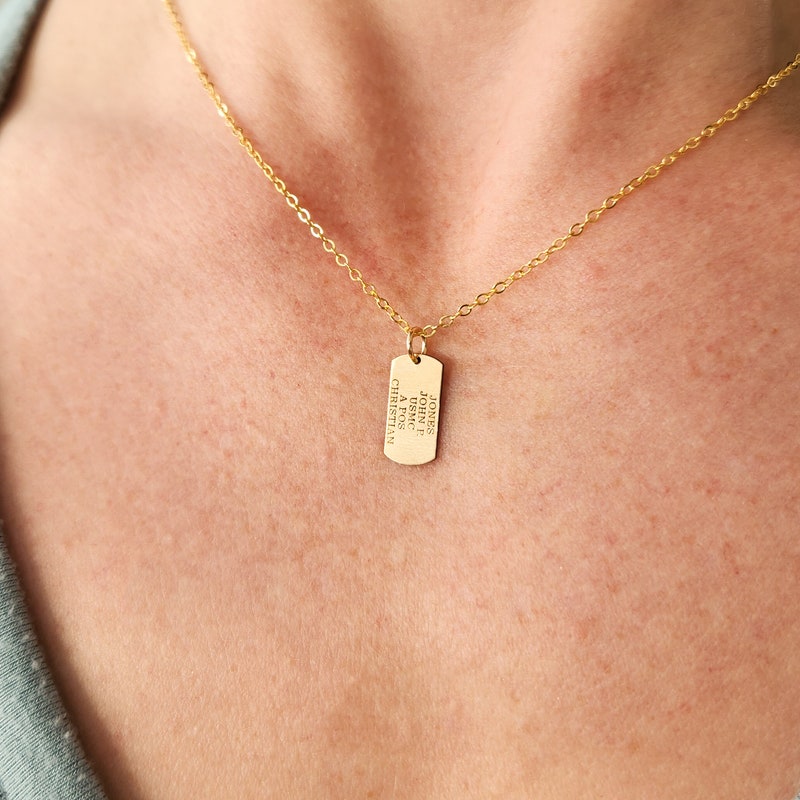 Gold Dog Tags for Jewelry - Etsy