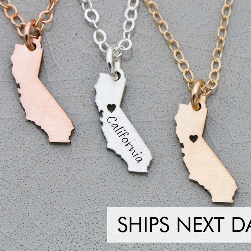 California Necklace - Etsy