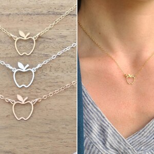 Apple Necklace - Etsy
