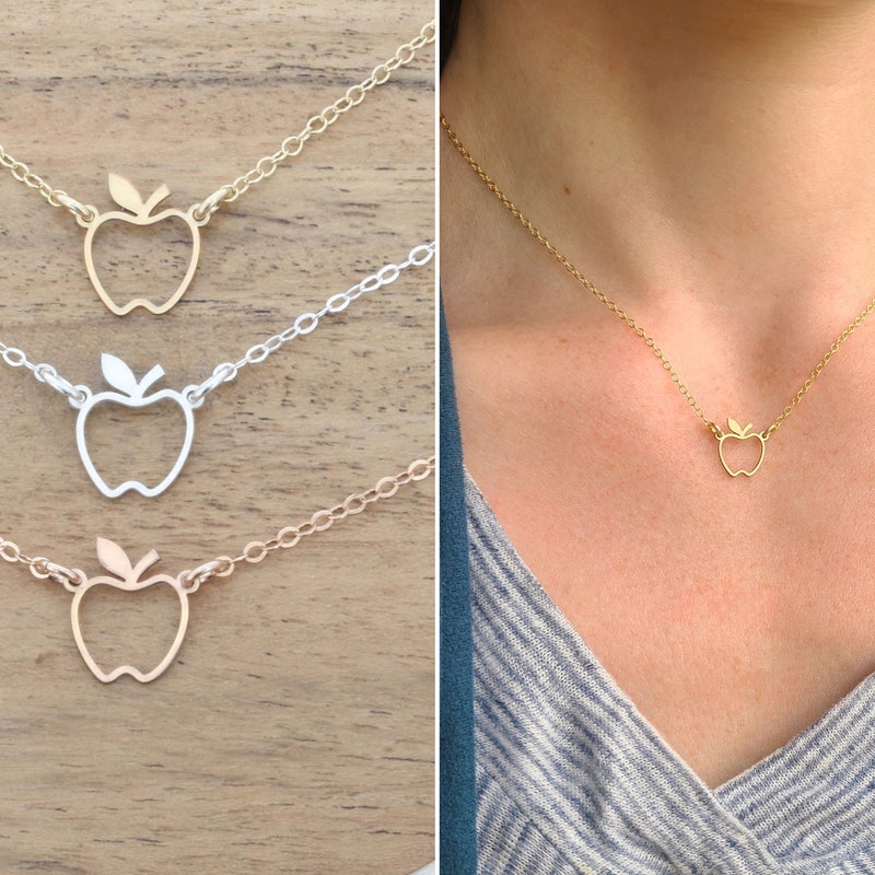 Apple Necklace - Etsy