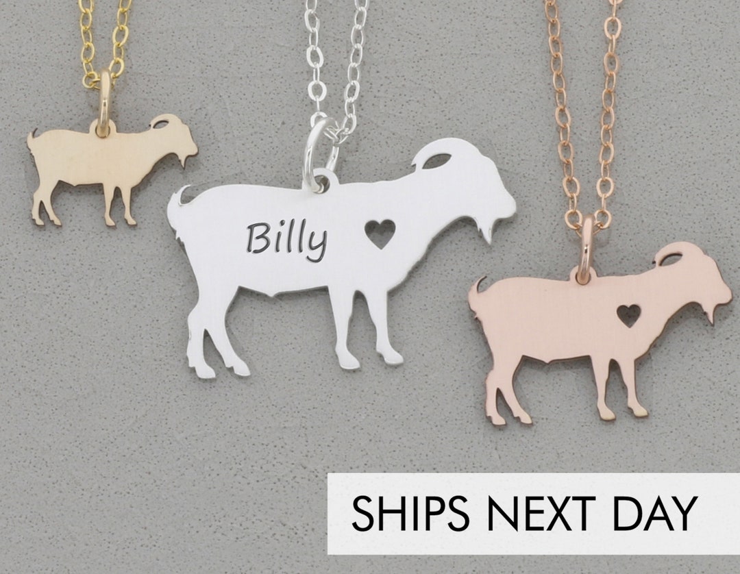 Goat Necklace Personalized Pet Goat Charm Billy Goat Jewelry Farm ...
