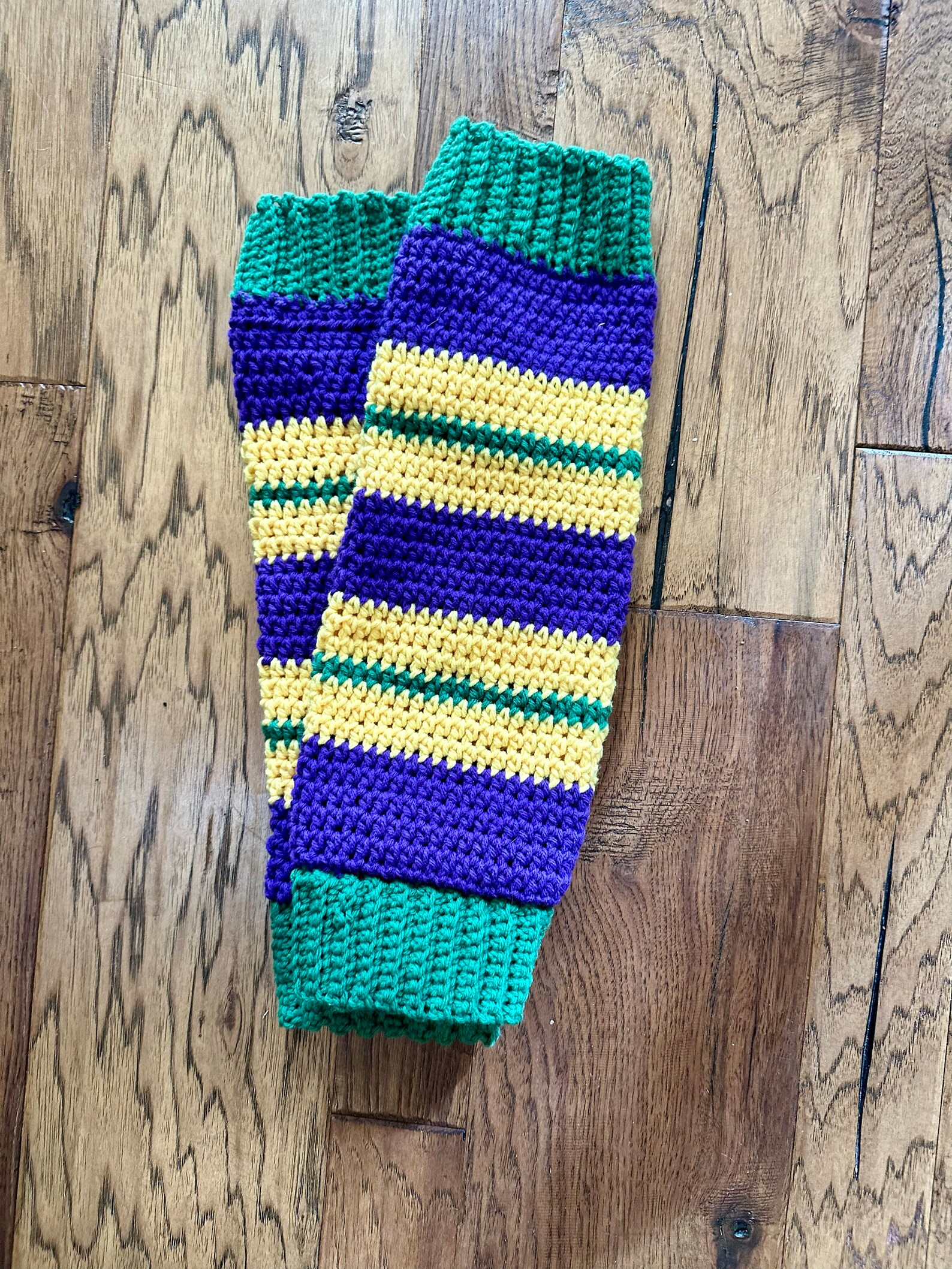 Mardi Gras Leg Warmers Crochet Pattern - Etsy