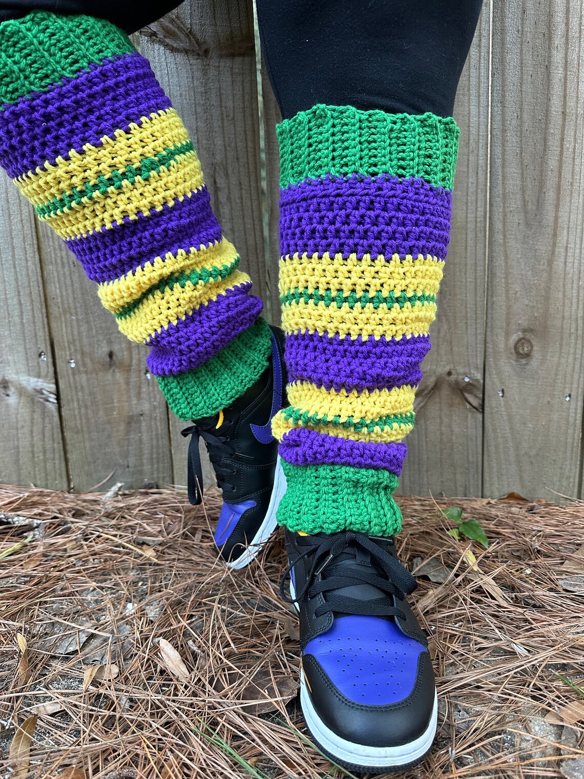 Mardi Gras Leg Warmers Crochet Pattern - Etsy