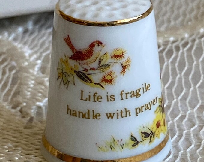 Creative Circle "handle With Prayer" Collectable Thimble With Box. - Etsy