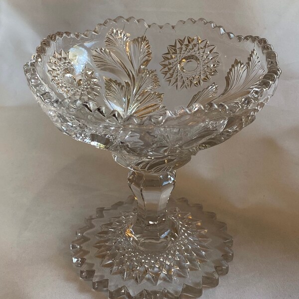 Clear Glass Compote - Etsy