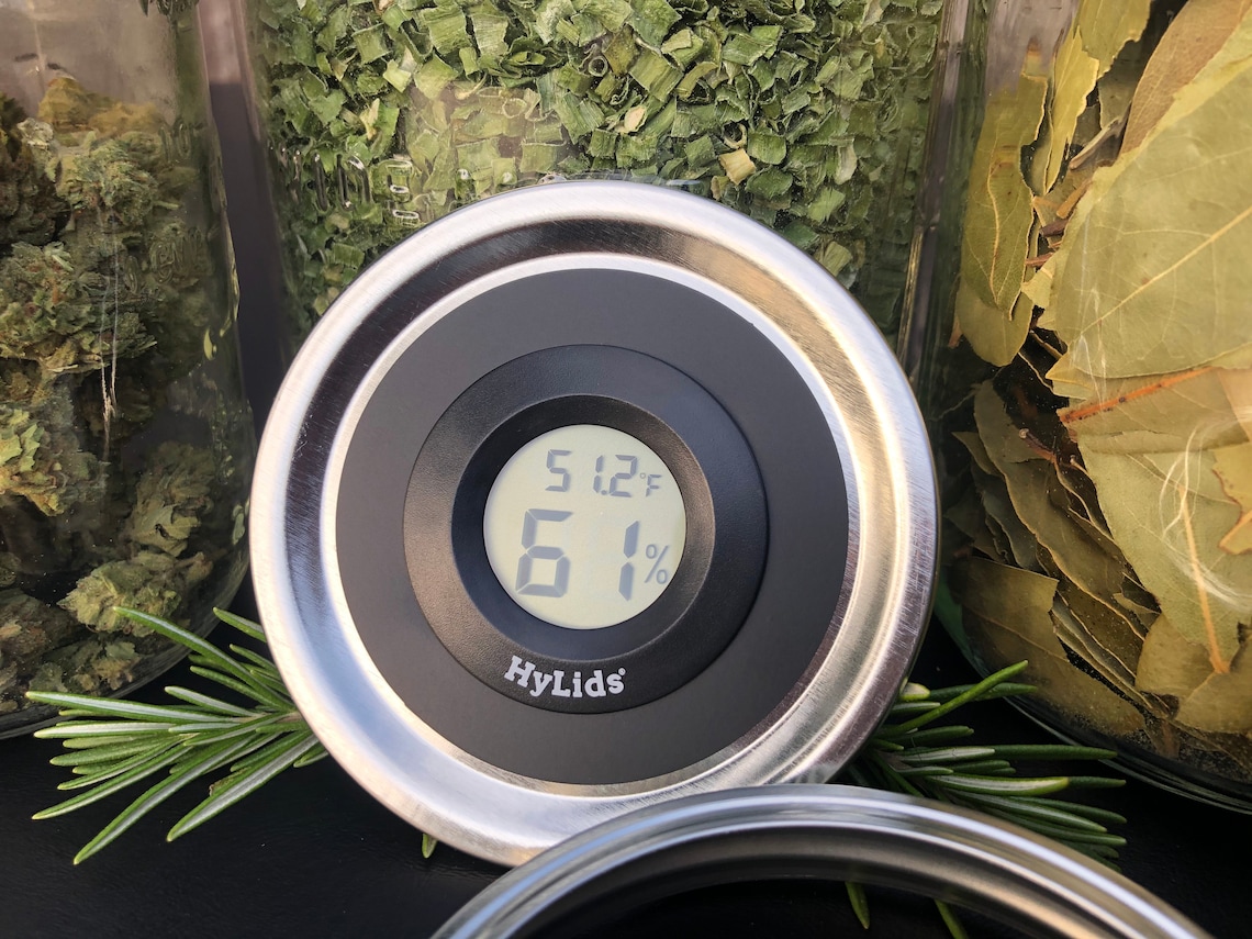 Hylids Curing Jar Hygrometer Lids Make Great Herb Storage | Etsy