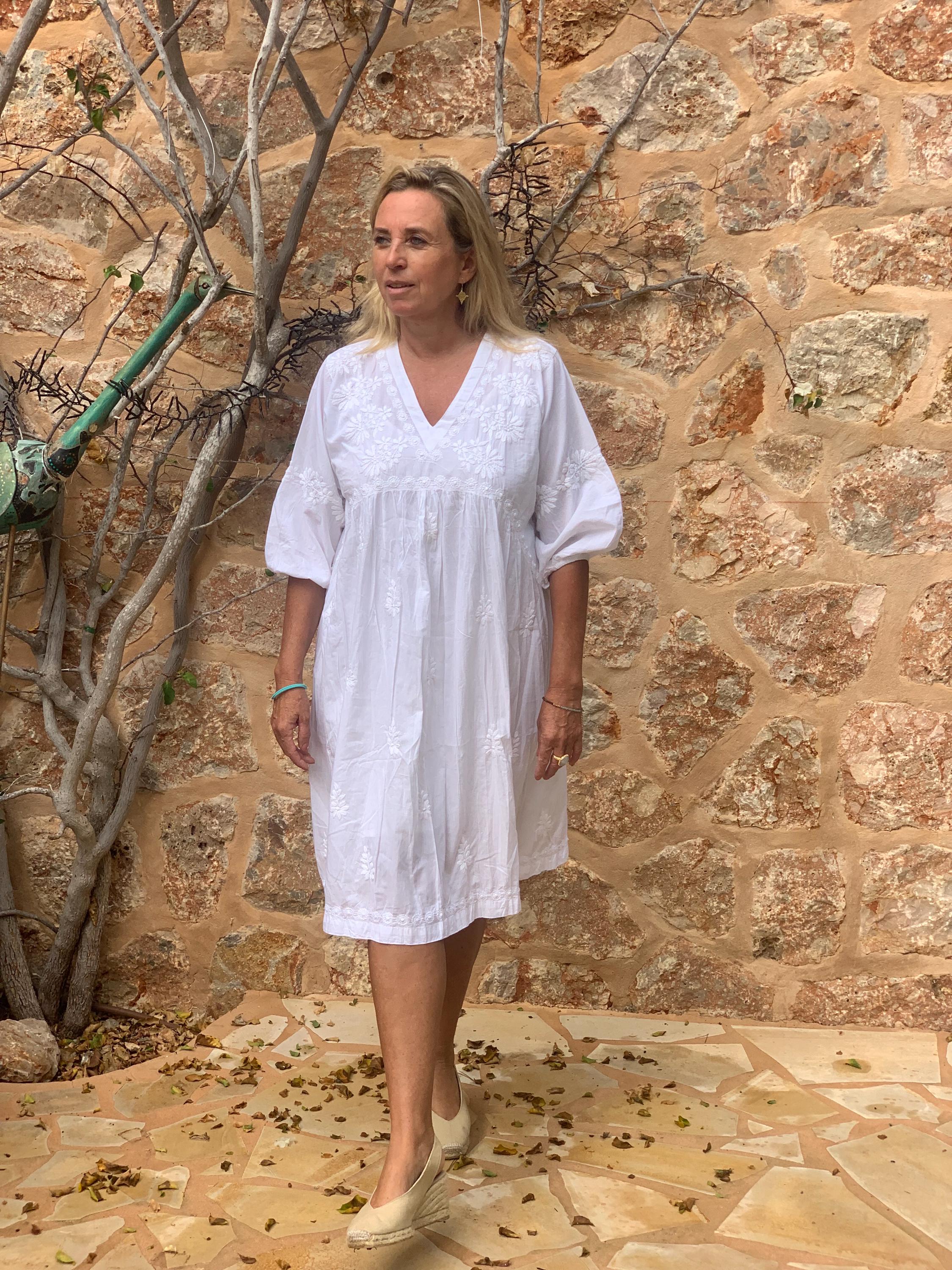 White Cotton Tunic From Ibiza, Boho Blouse ,white Dress ,white Beach ...